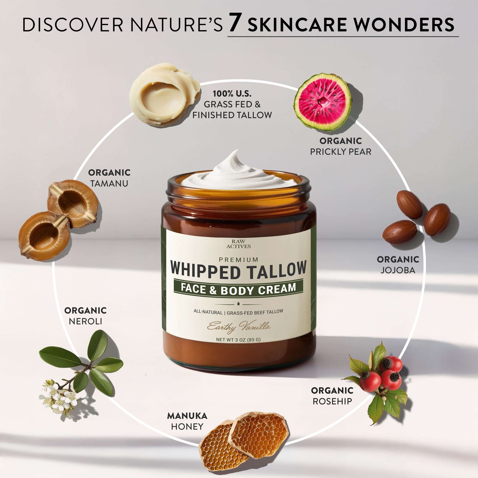 Premium Whipped Tallow Face & Body Cream – Raw Actives